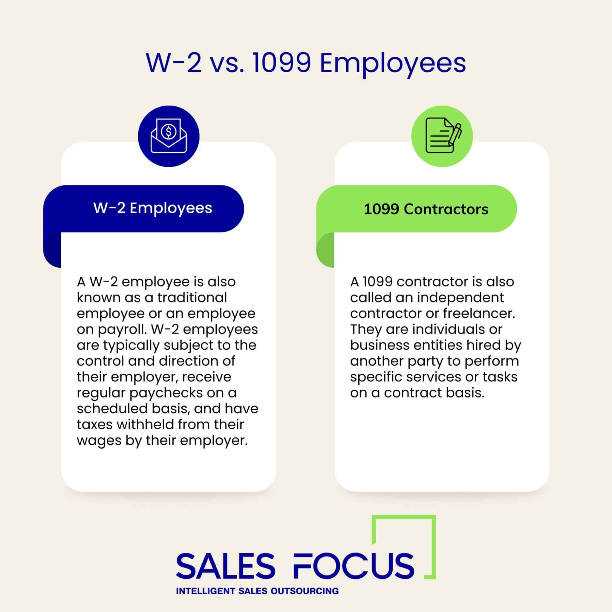 Comparing Employment Models: The Advantages and Disadvantages of W-2 vs. 1099 Employees