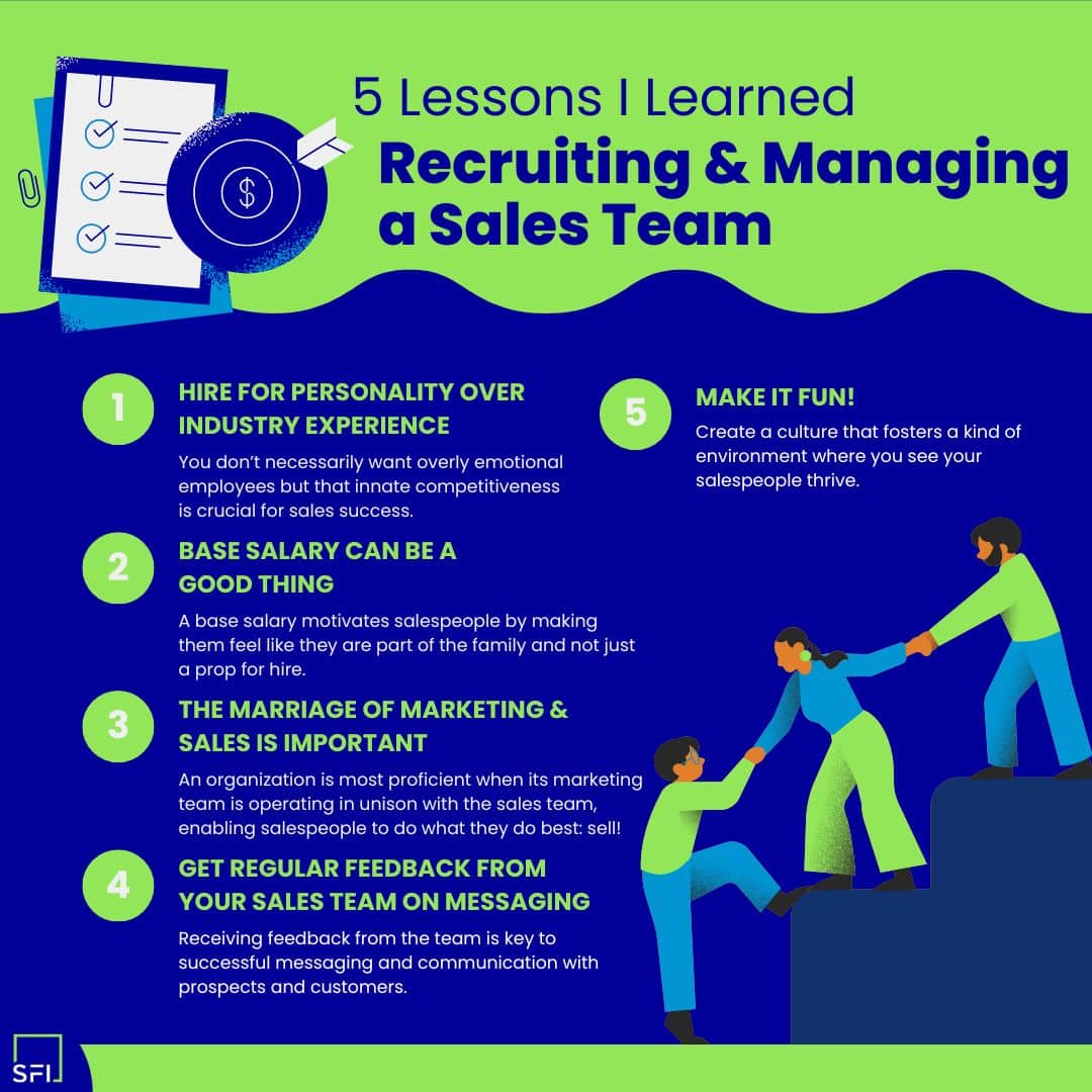 5 Lessons I Learned Recruiting and Managing a Sales Team - Sales Focus